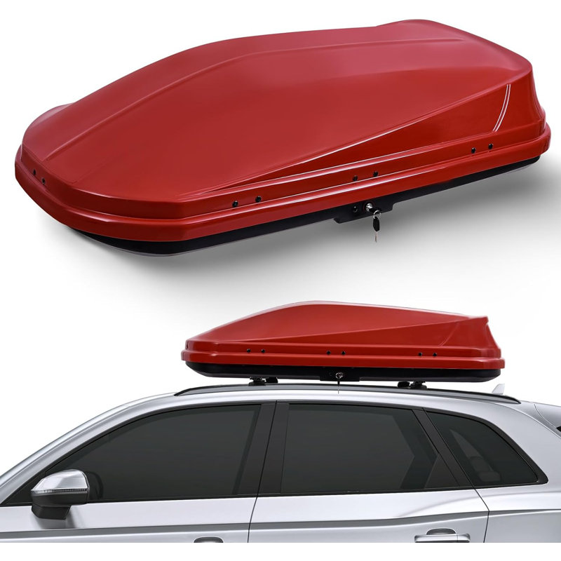 WFX Utility Rooftop Cargo Carrier Hard Shell Both Side Openning Cargo Box With Security Lock 14 Cubic Feet Capacity Wayfair